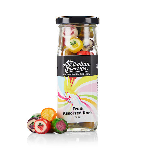 Australian Sweet Co. Fruit Assorted Rock Candy – Too Easy Hampers